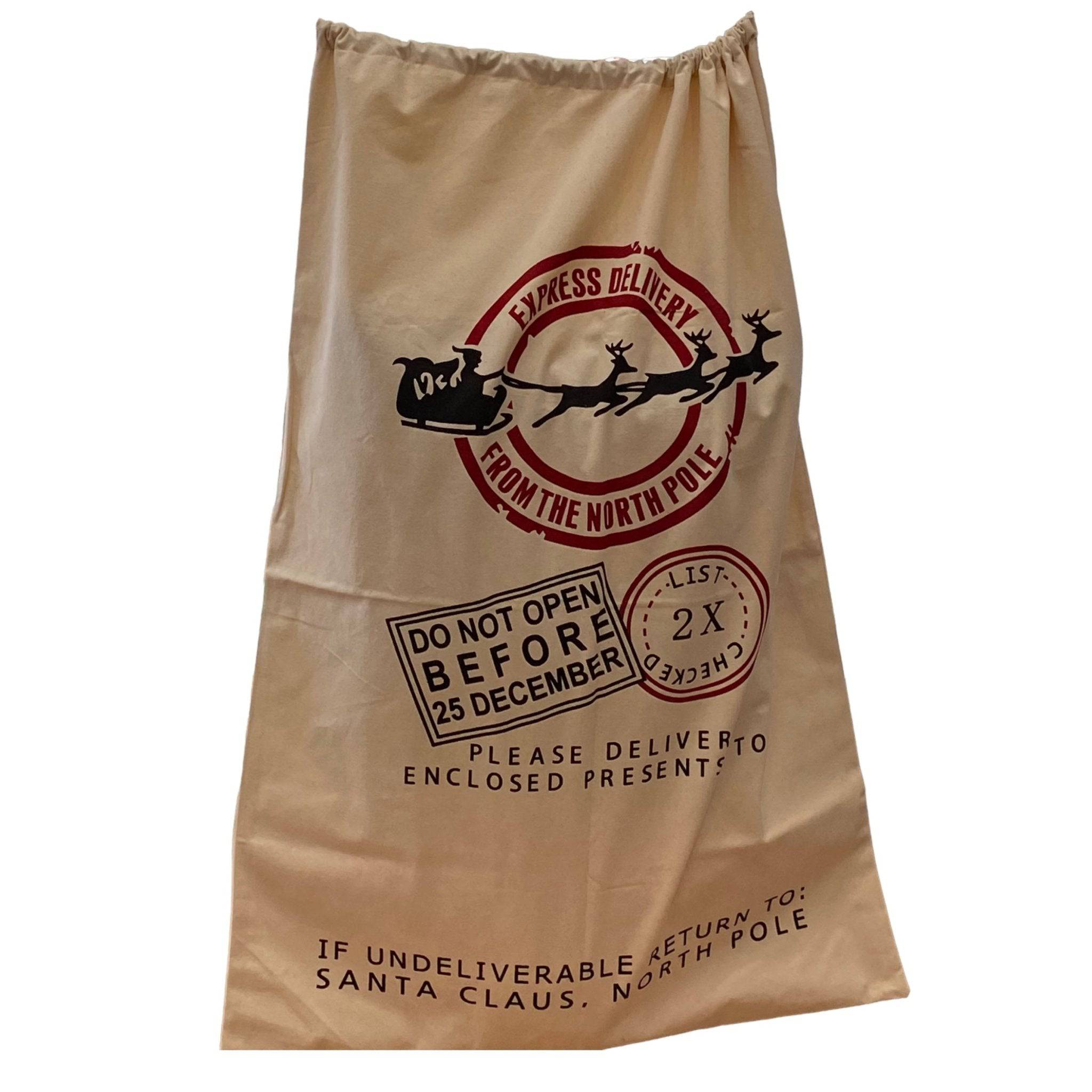 North Pole Express Flying Sleigh Jumbo Sack 100x70cm – Bumble Living